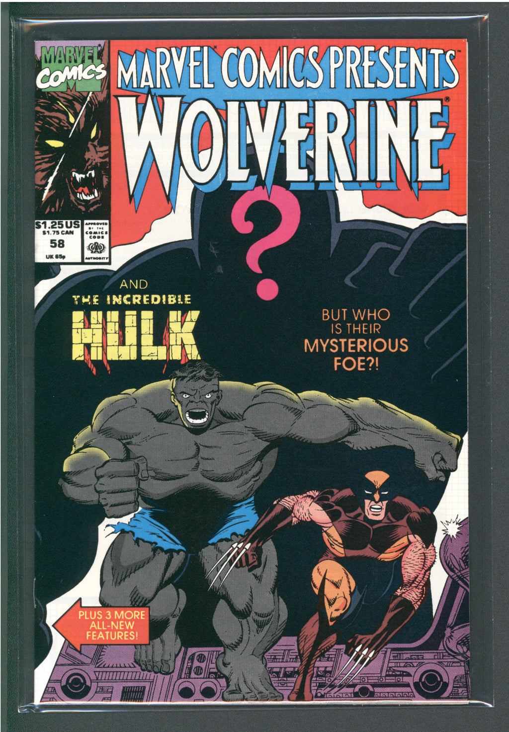 7BAP Uncirculated - Marvel Comics Presents #58 Wolverine & Hulk (1990 ...