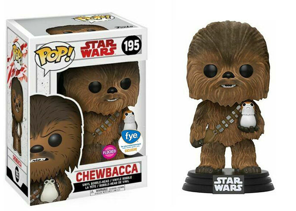 Chewbacca (Flocked, w/Porg, The Last Jedi, Old FYE Sticker) 195 - FYE ...