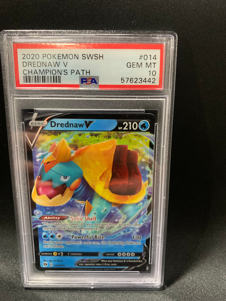 2020 POKEMON SWORD & SHIELD CHAMPION'S PATH DREDNAW V #14 - PSA GEM MT ...