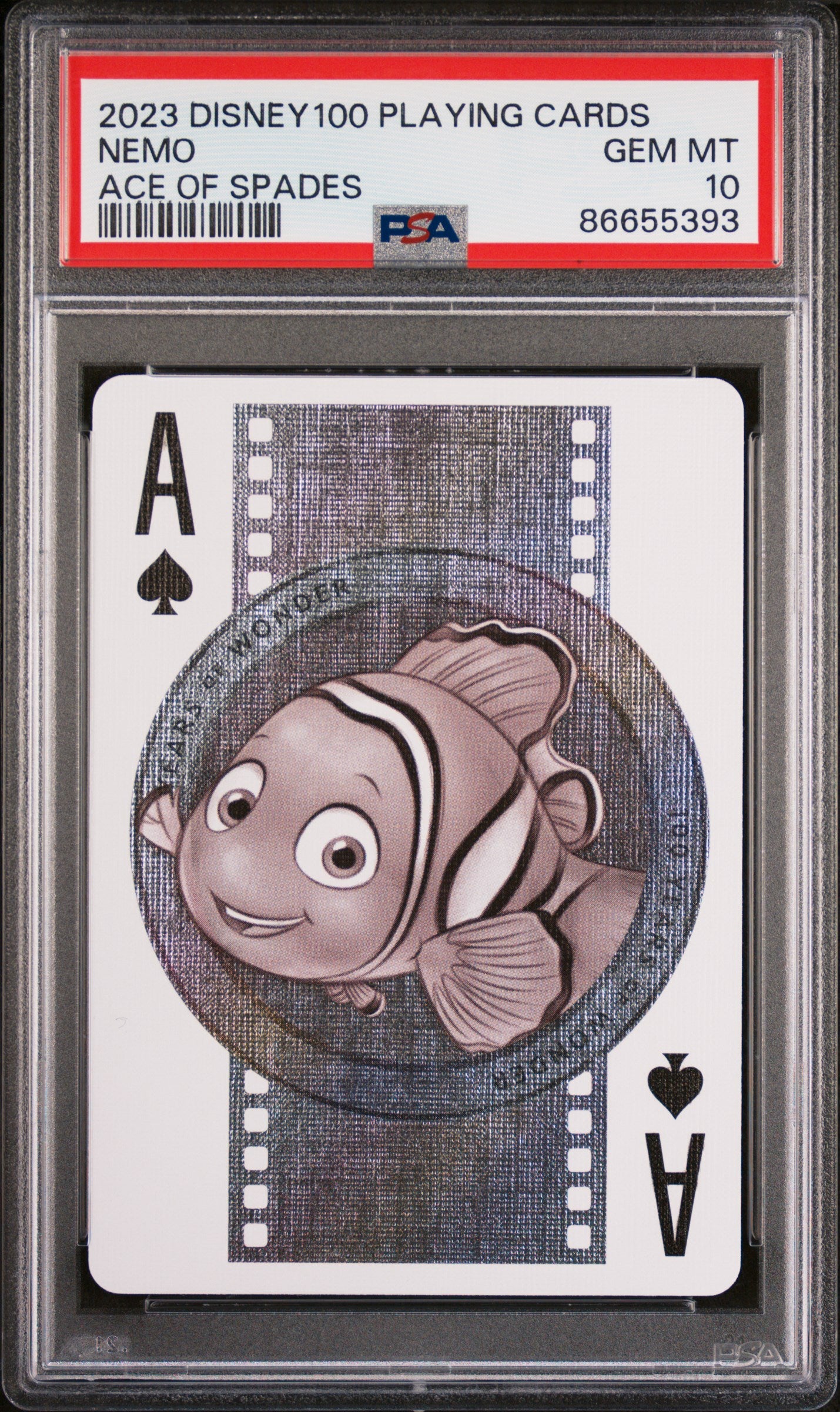 2023 DISNEY 100 PLAYING CARDS NEMO ACE OF SPADES PSA 10 | 7 Bucks a Pop