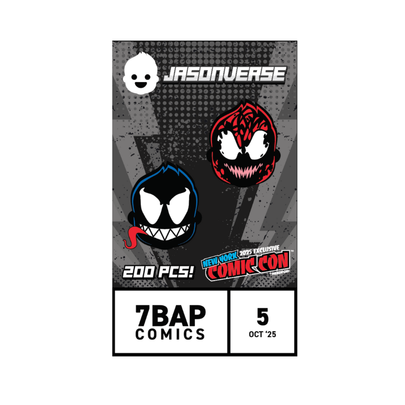Jasonverse NYCC Venom and Carnage Pin Set - 7BAP Exclusive /200pcs – 7 ...