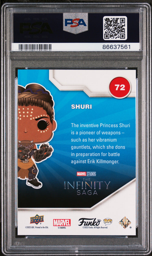 2023 UPPER DECK FUNKO POP MARVEL SHURI GOLD #72 PSA 10 | 7 Bucks a Pop