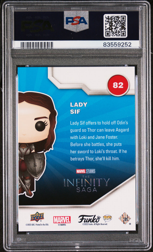 2023 UPPER DECK FUNKO POP MARVEL LADY SIF PLATINUM #82 PSA 10 | 7 Bucks ...