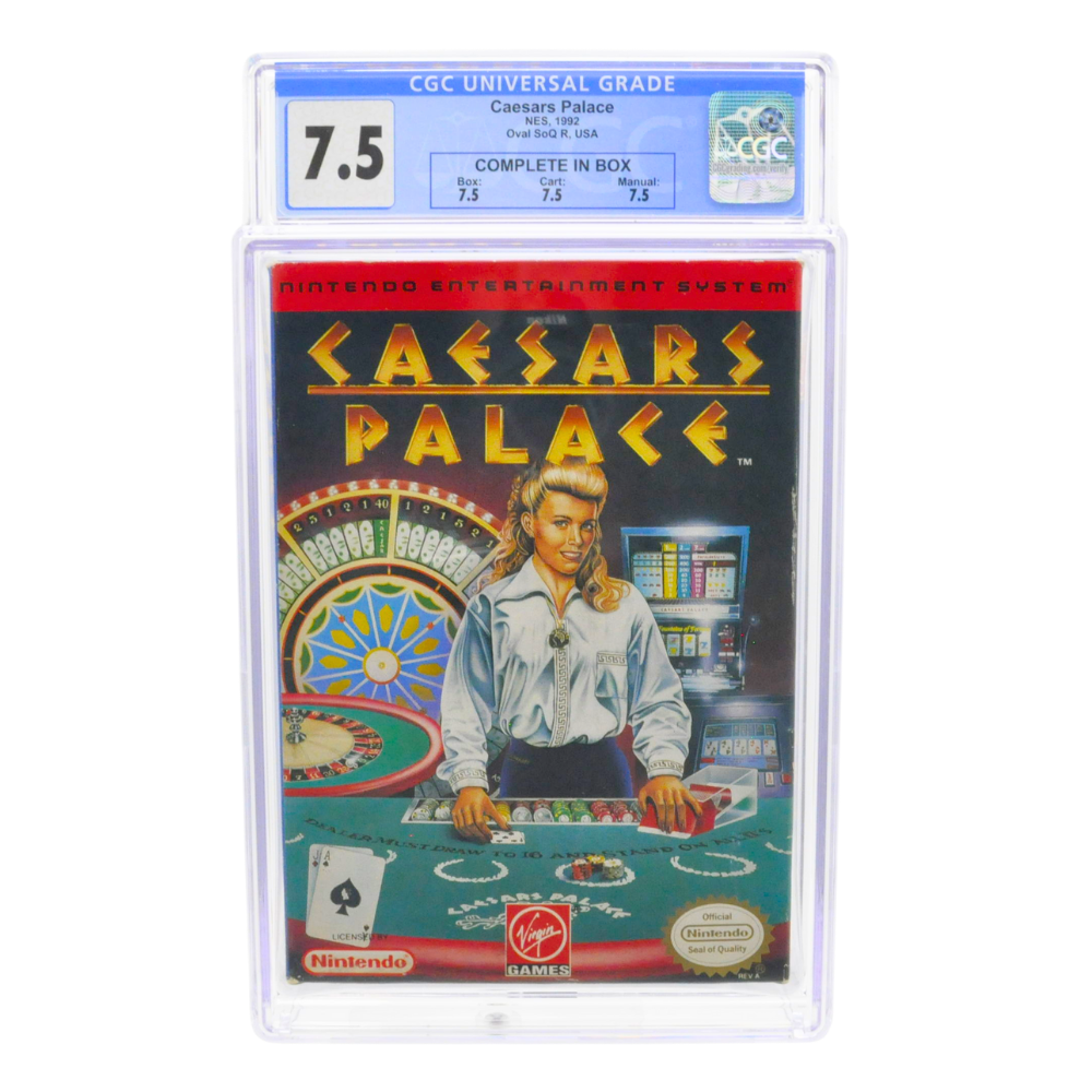 Graded NES Cart CIB - Caesars Palace CGC 7.5 – 7 Bucks a Pop