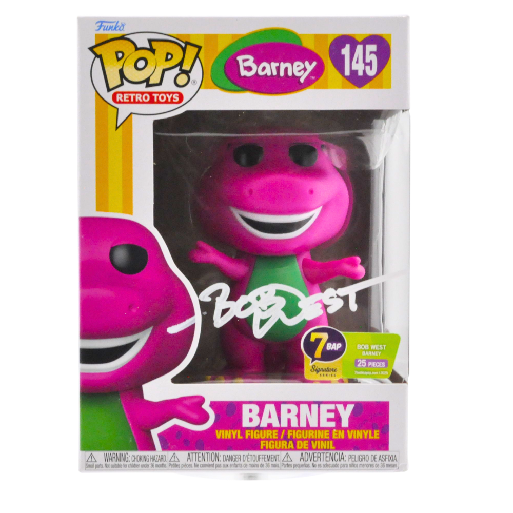 * Signature Series Bob West Signed Pop – Barney (Retro Toys) 145 /25 p ...